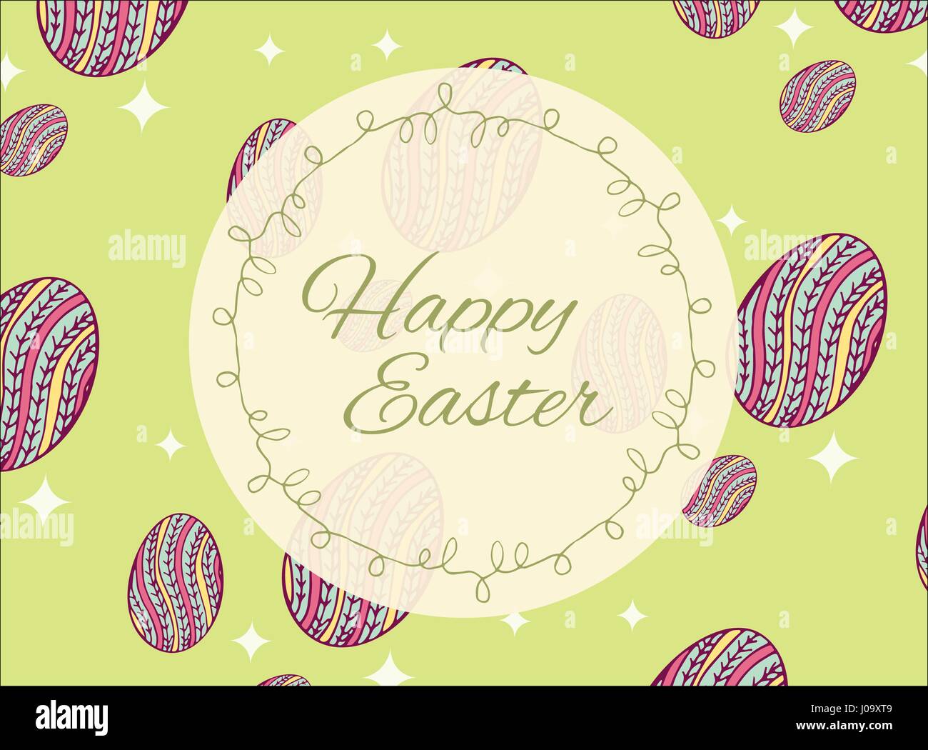 Greeting card with easter wishes Stock Vector Image & Art - Alamy