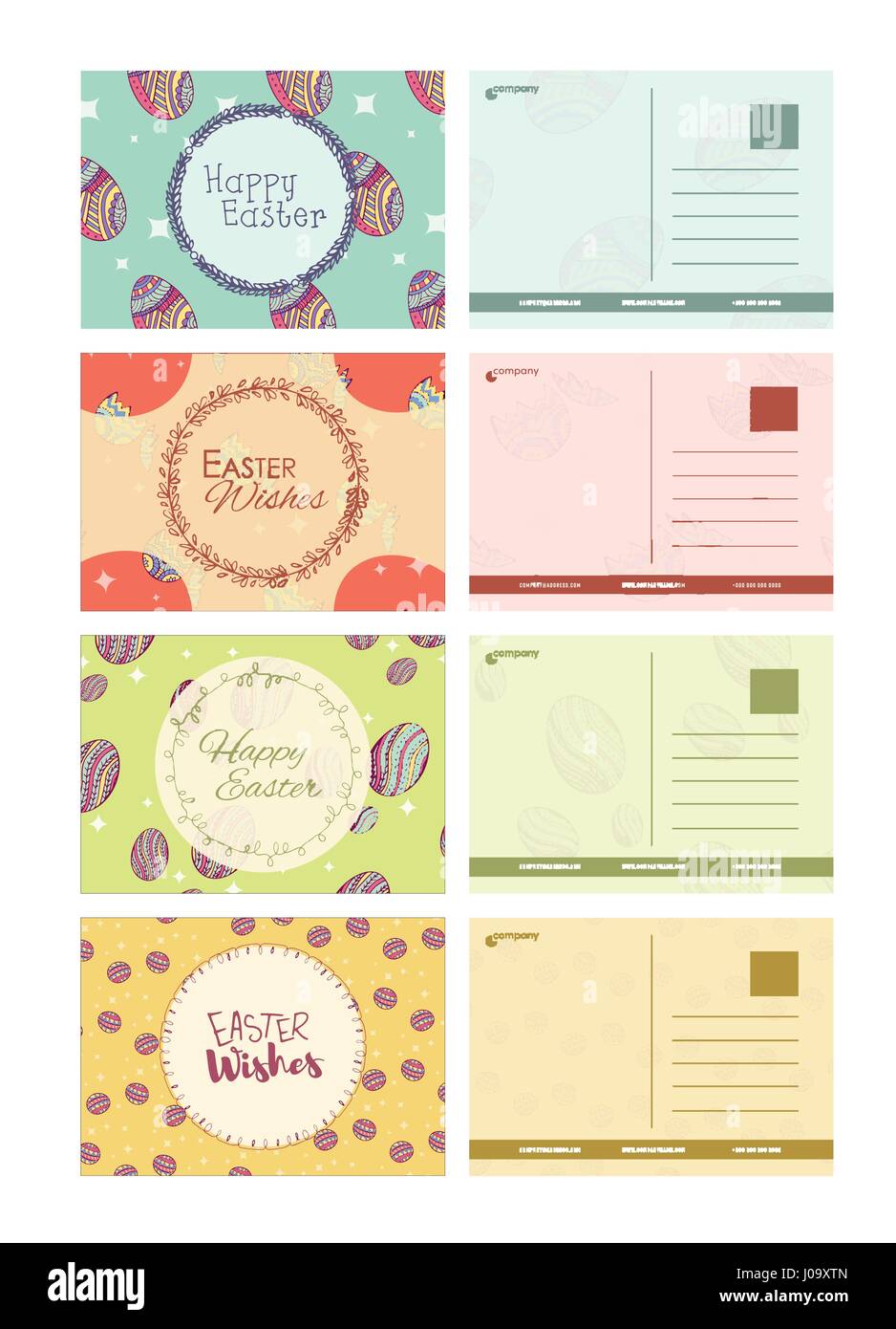Vector set of easter card templates Stock Vector Image & Art - Alamy