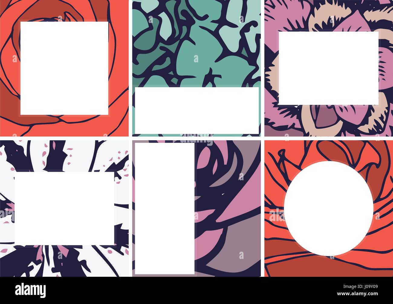 Vector set of frames with different patterns Stock Vector Image & Art ...