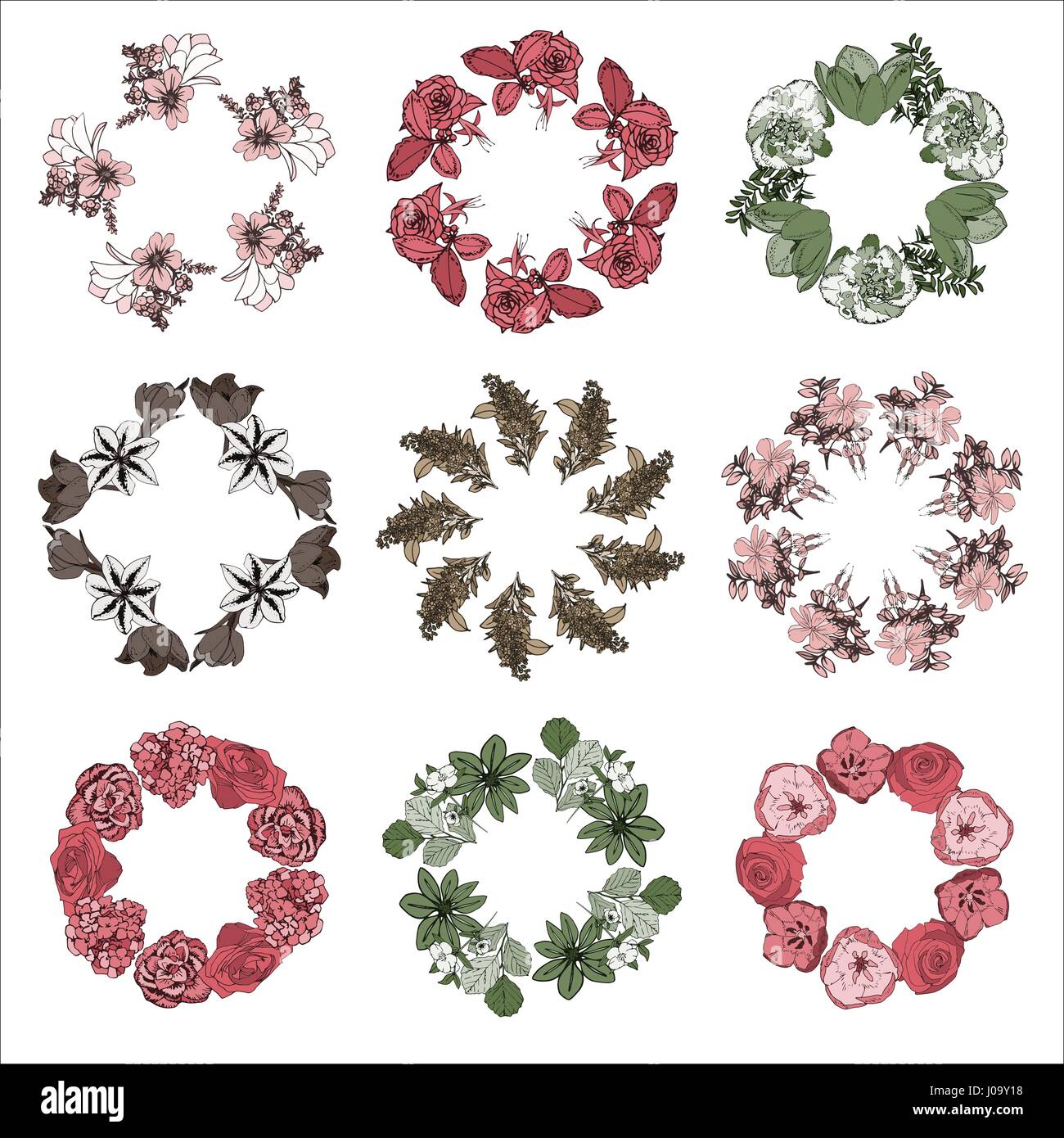 Rose flower in ornamental Stock Vector Images - Alamy