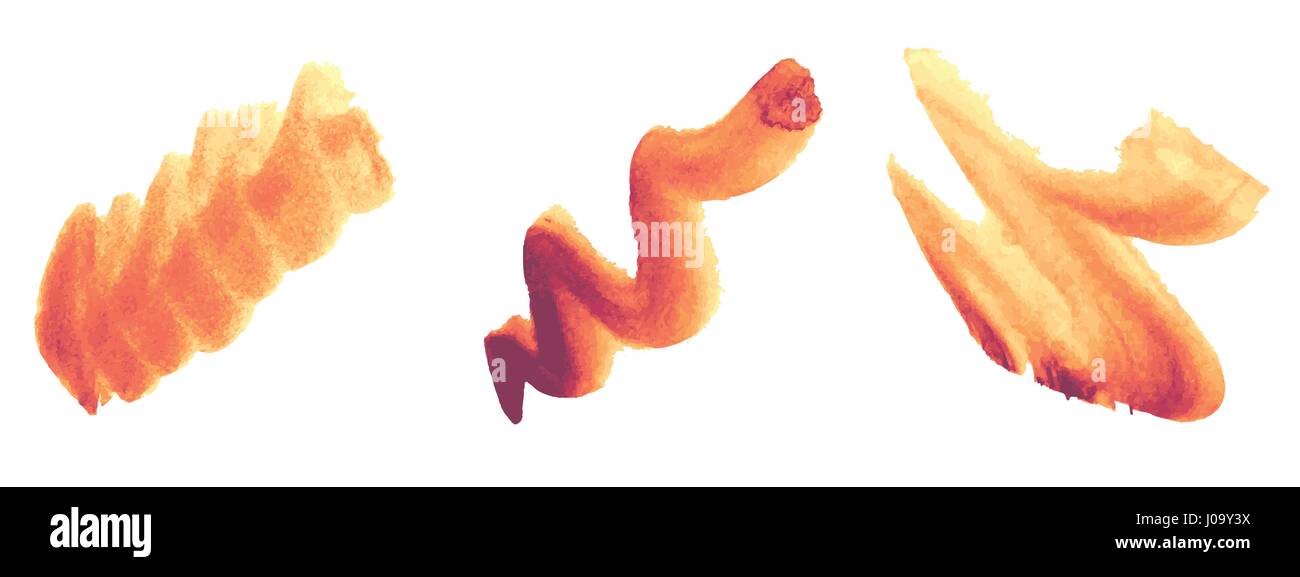 Vector set of paint brush strokes in random shapes Stock Vector Image ...
