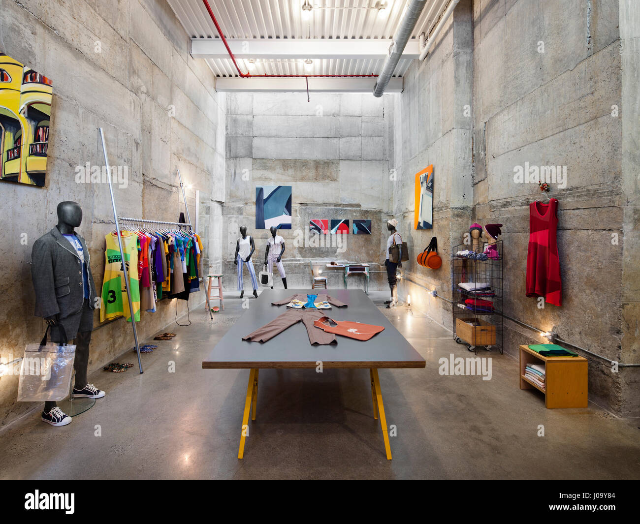 Design studio in the double height basement space with skylight. 174 ...