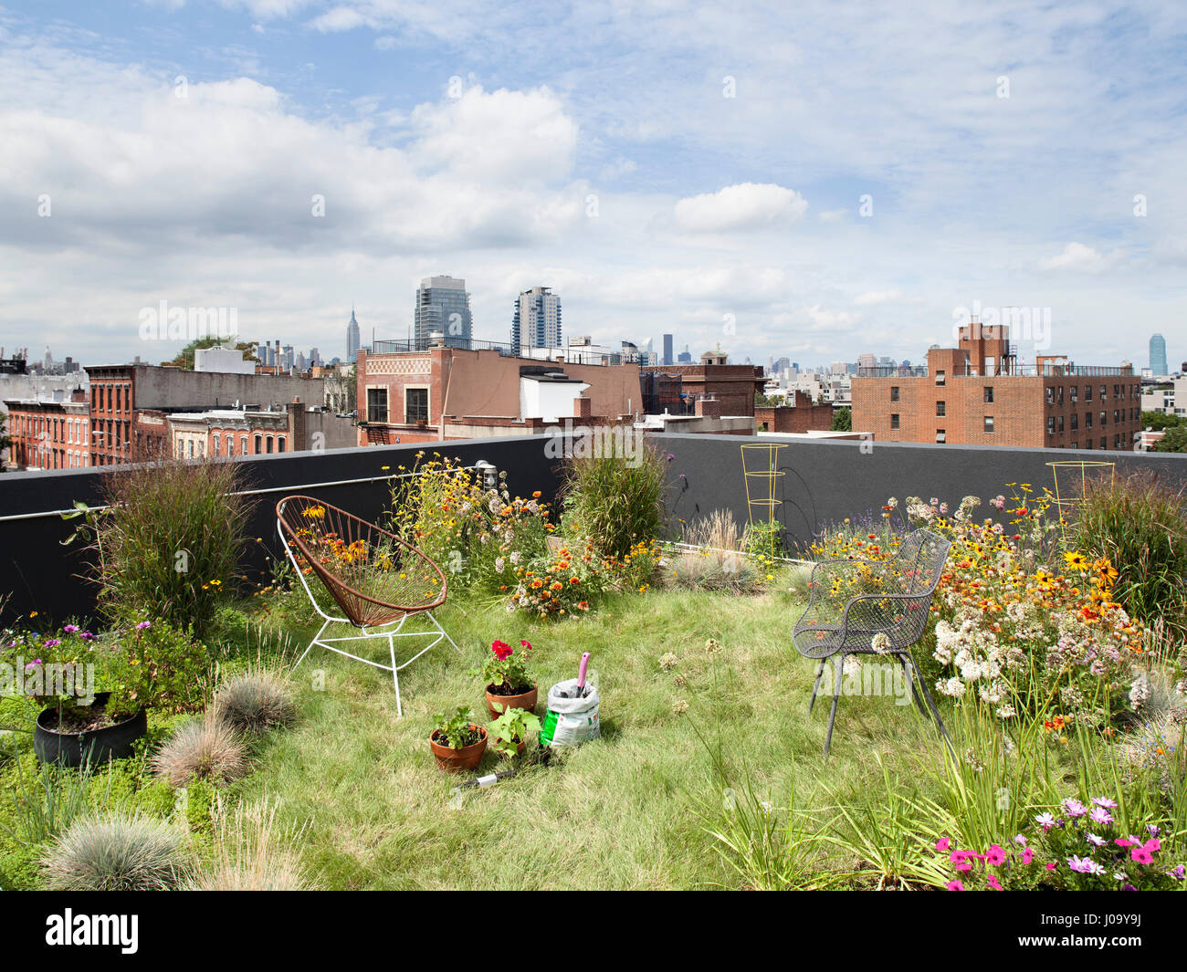 Green roof with flower garden and views of Brooklyn and Manhattan. 174 ...