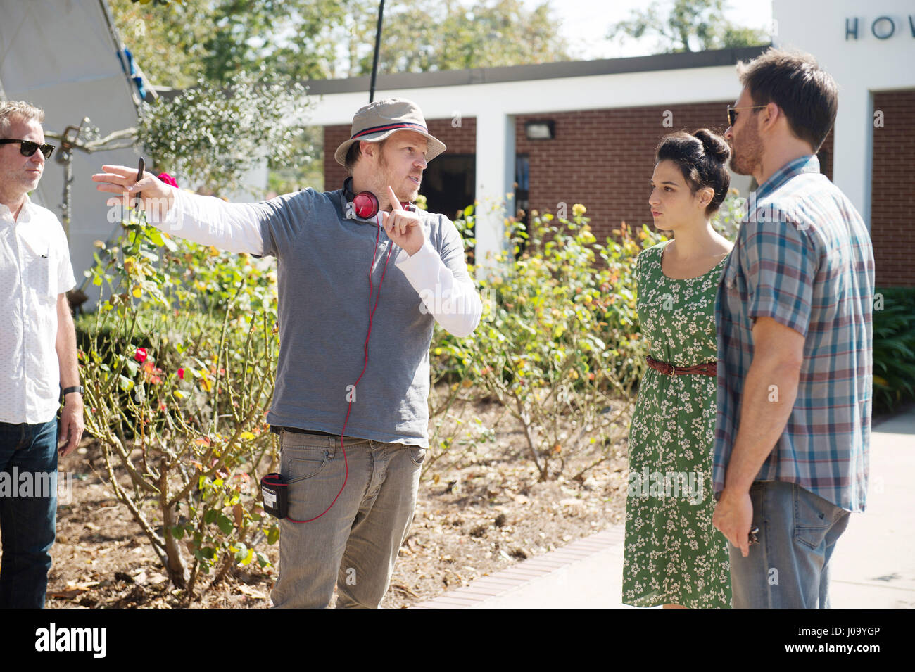GIFTED, director Marc Webb (headphones), Jenny Slate (dress), Chris ...