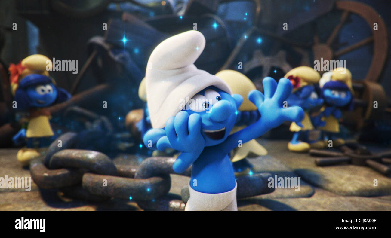 SMURFS: THE LOST VILLAGE, Clumsy (voice: Jack McBrayer), 2017 ...