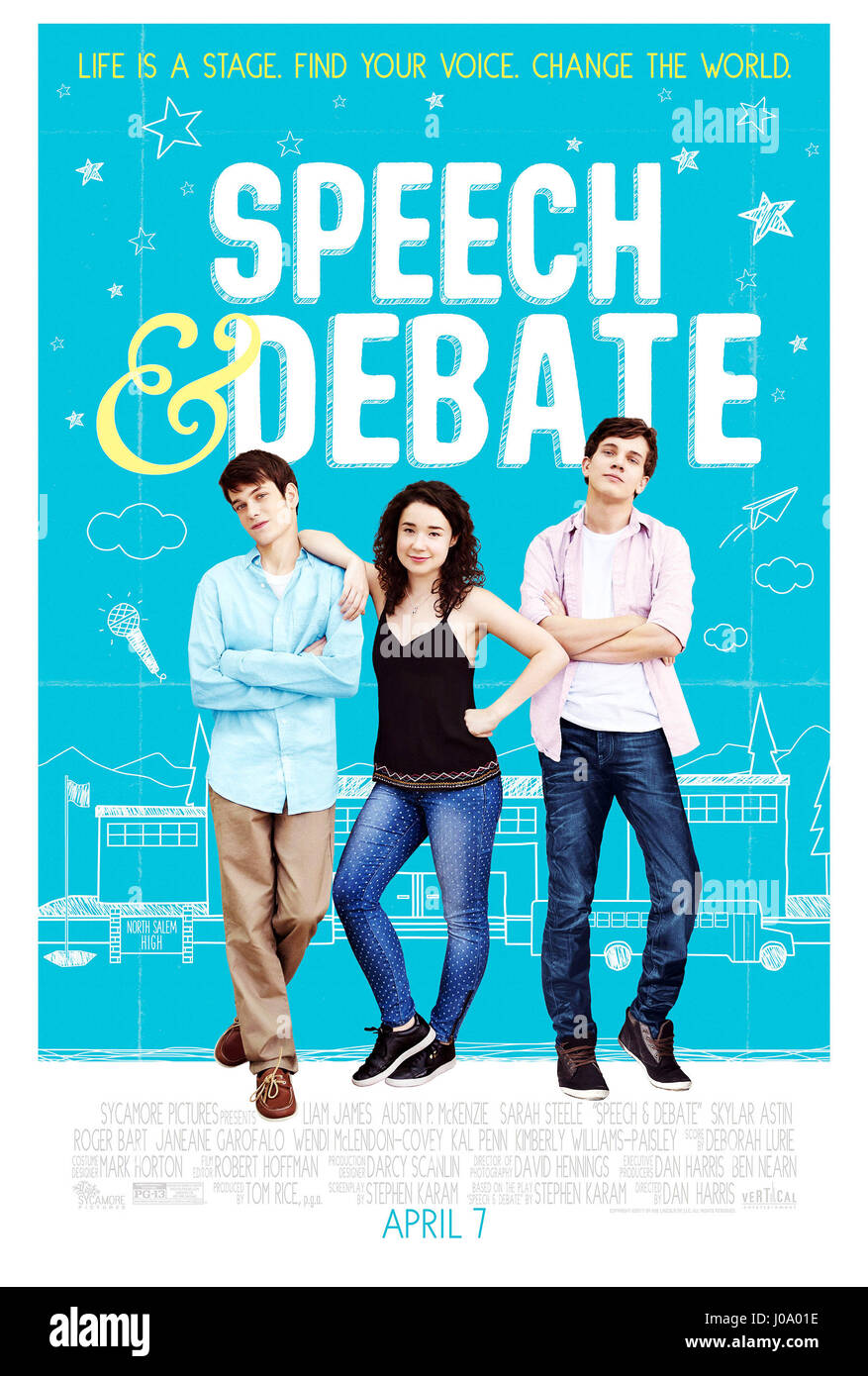 SPEECH & DEBATE, (aka SPEECH AND DEBATE), US poster, from left: Liam ...