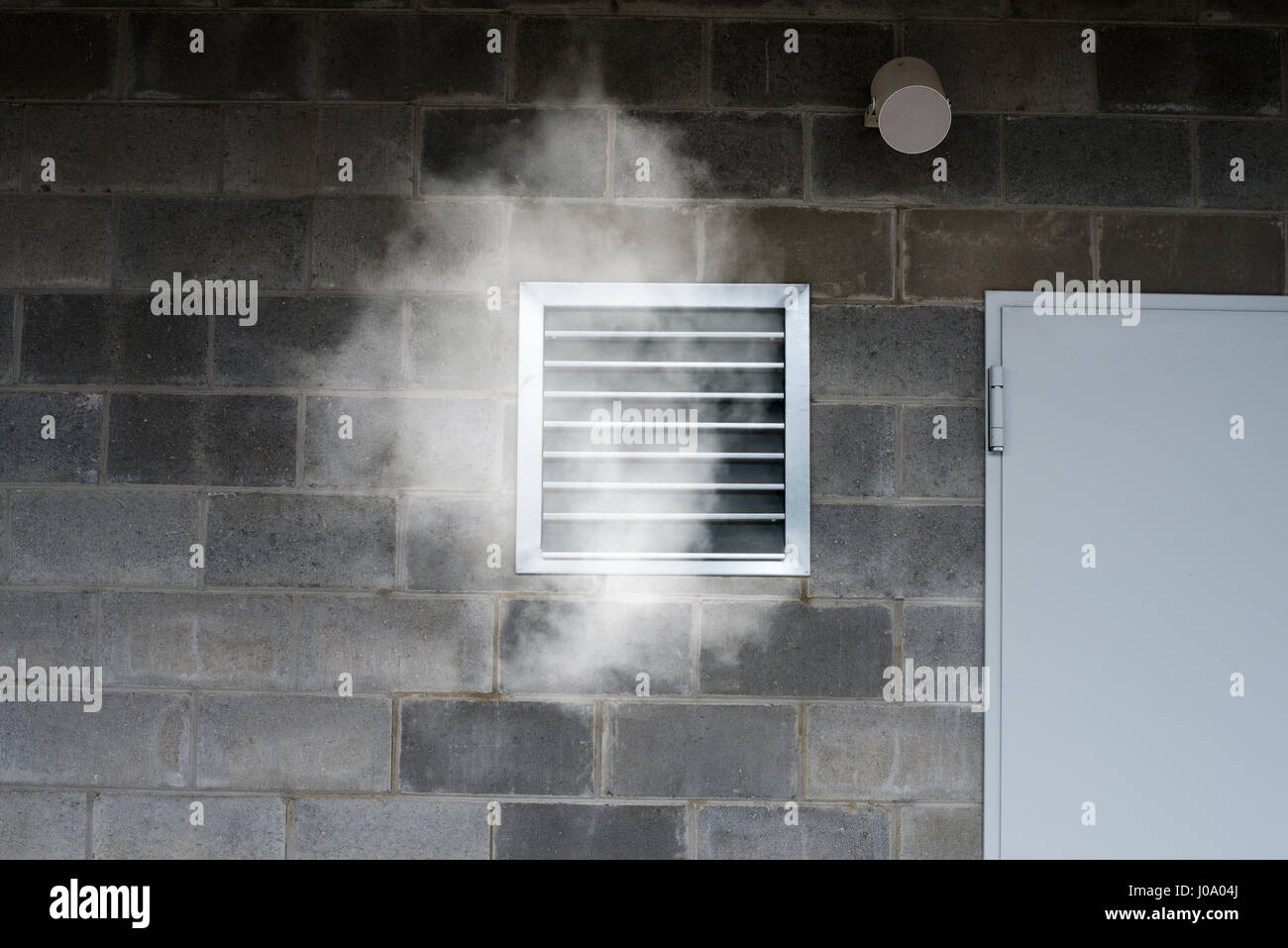 industrial ventilation and air conditioning pipe with toxic smoke Stock ...