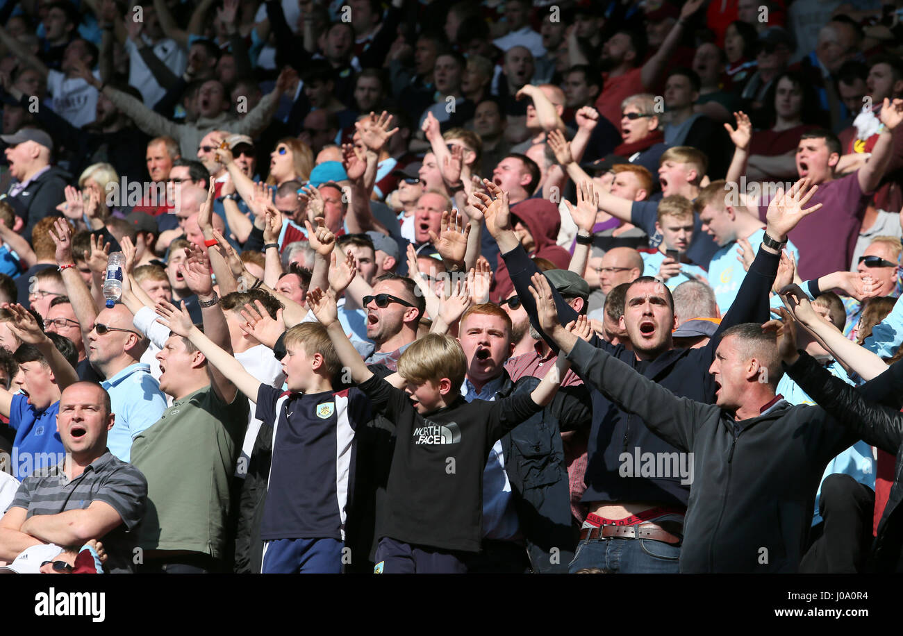 Burnley fans in the stands during the Premier League match at the ...