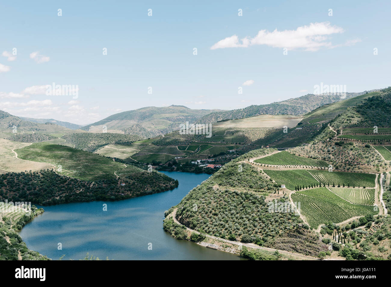 Douro river landscape in Beira Grande, Portugal Stock Photo - Alamy