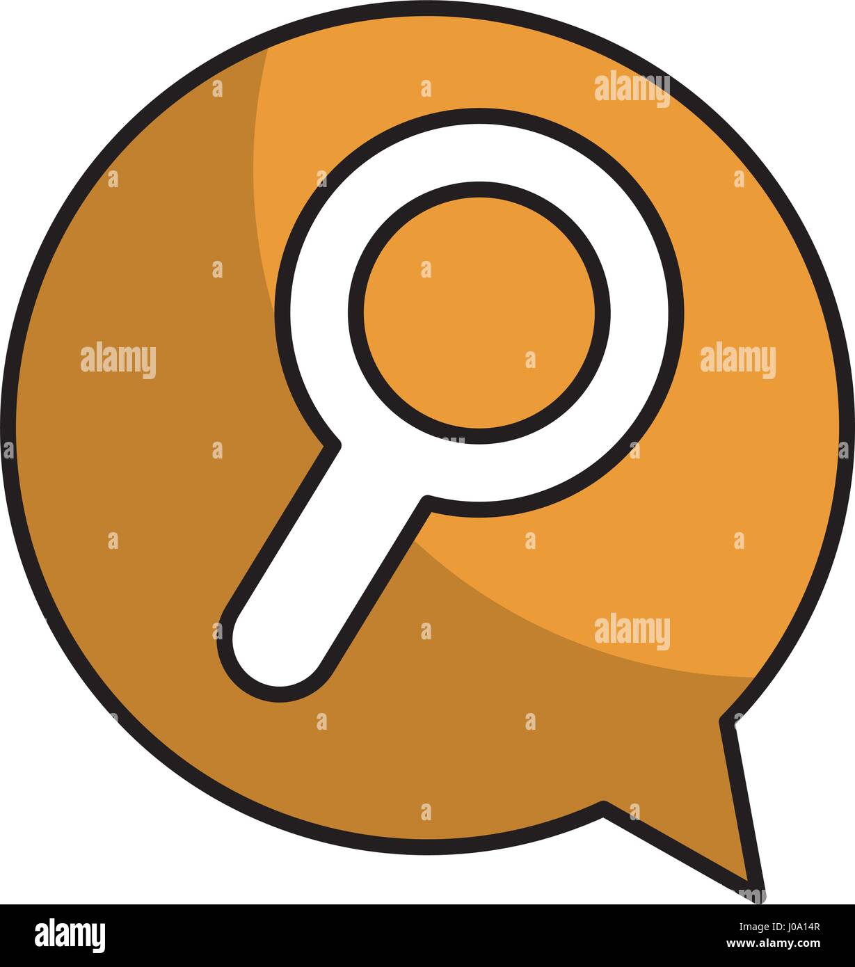 speech bubble with search magnifying glass icon Stock Vector Image ...