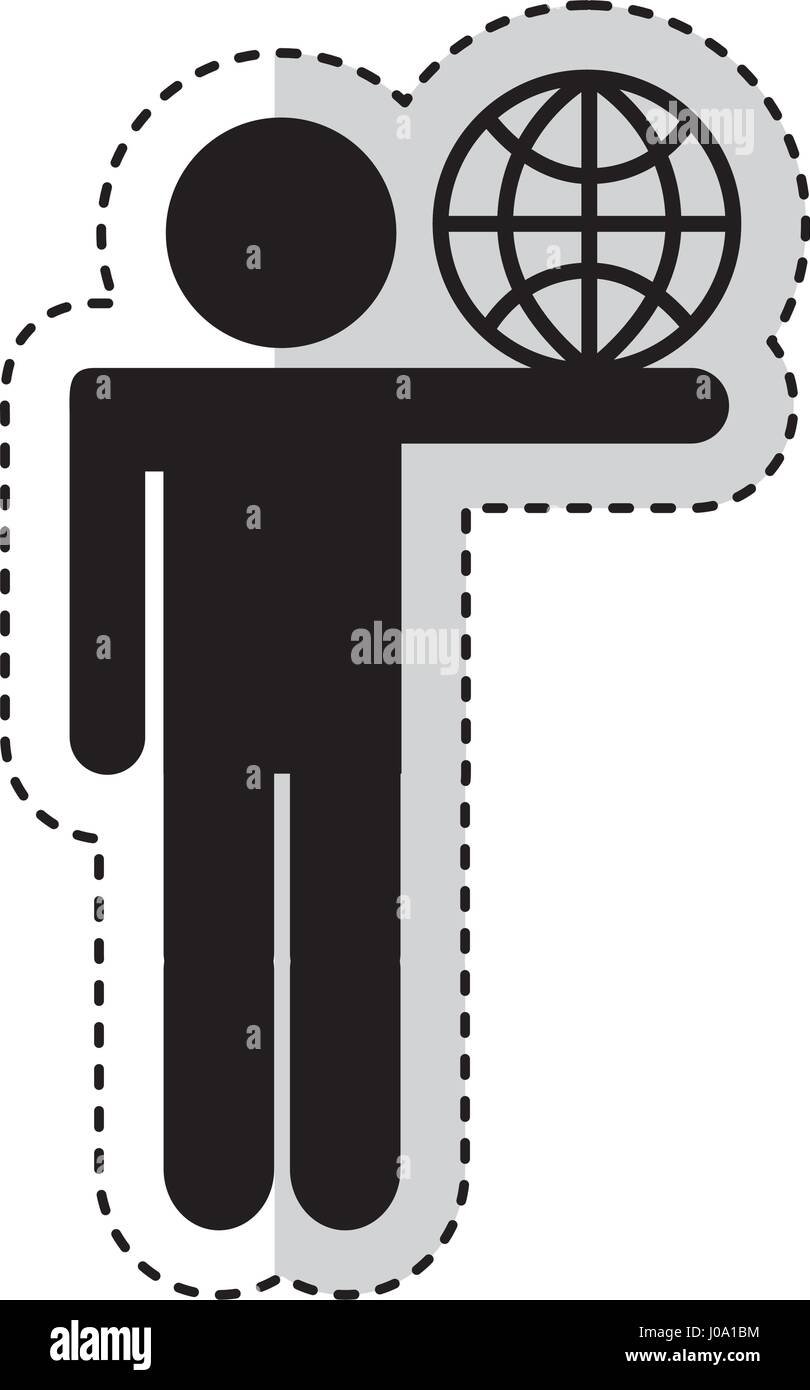 Human figure sphere planet hi-res stock photography and images - Alamy