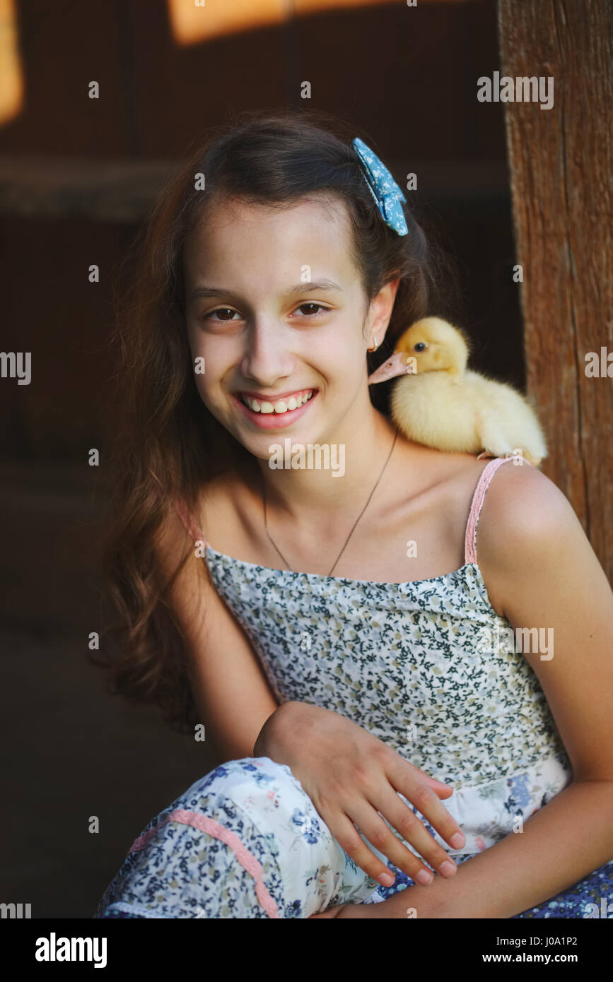 Duckling girl duck hi-res stock photography and images - Alamy
