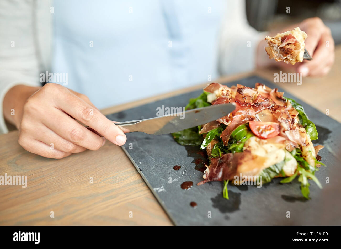 Ham eating woman hi-res stock photography and images - Alamy