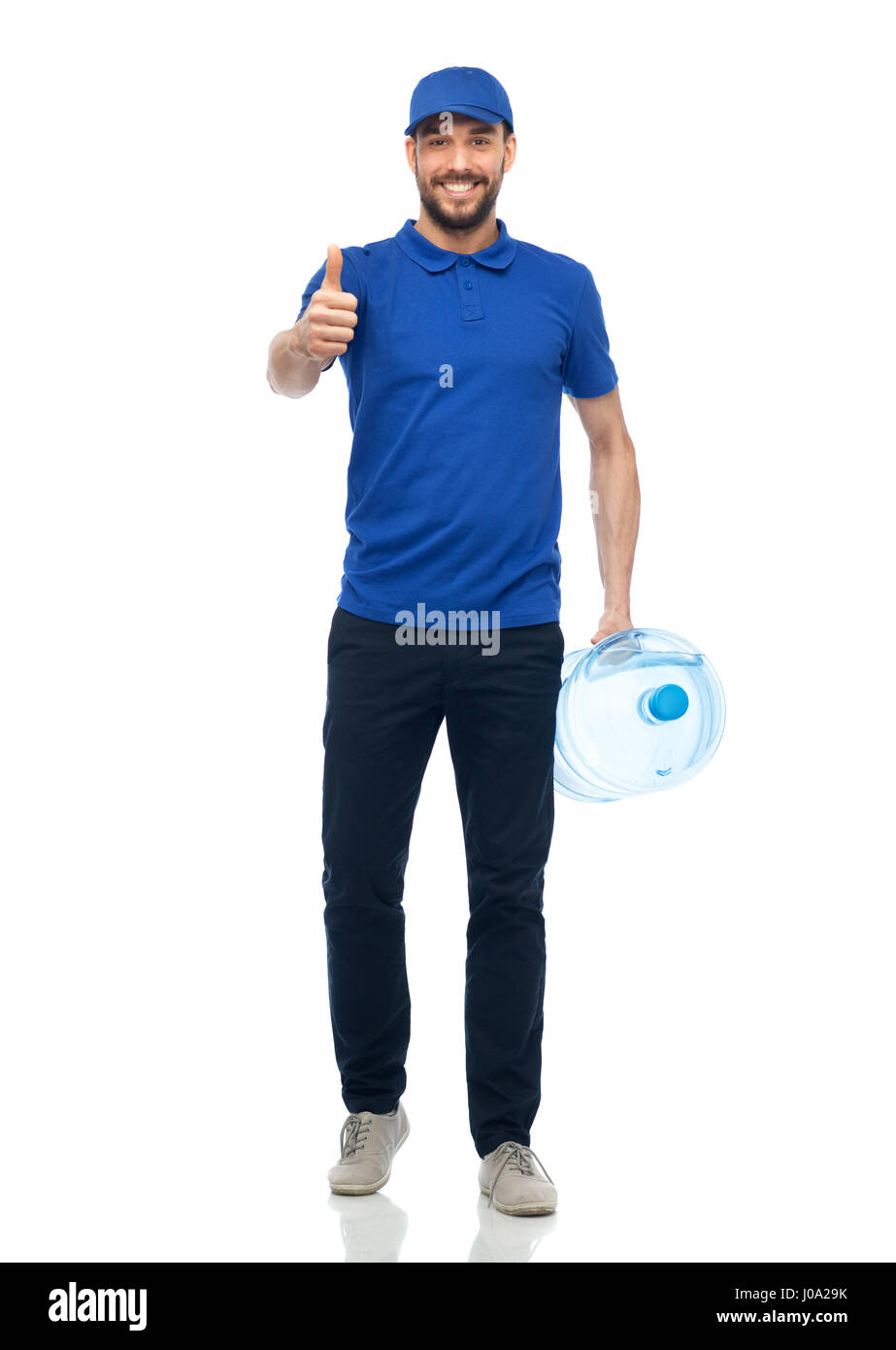 Courier man delivery service worker Cut Out Stock Images & Pictures - Alamy