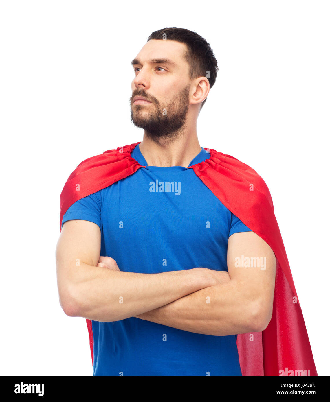 Man with red cape hi-res stock photography and images - Alamy