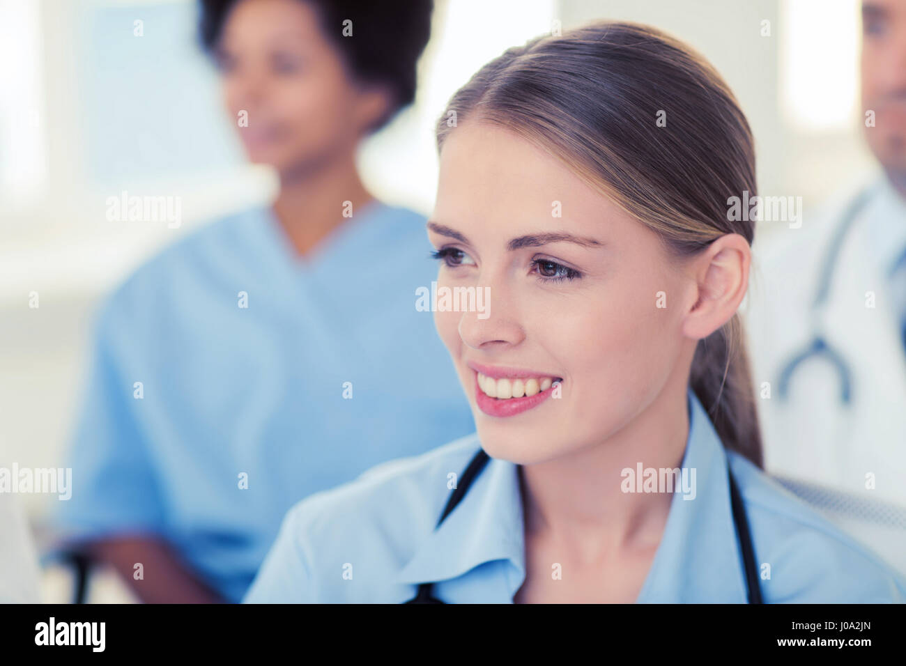 Doctor happy face hi-res stock photography and images - Alamy