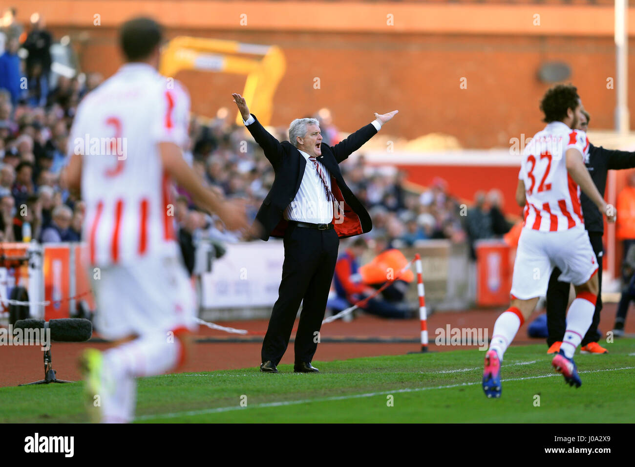 Stoke City manager Mark Hughes Stock Photo - Alamy