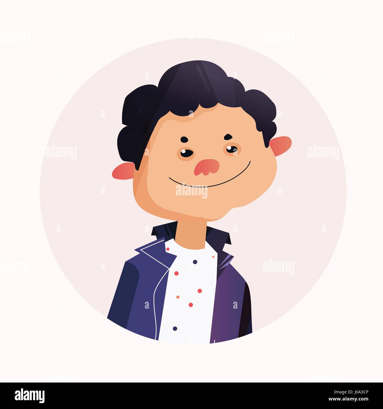 Cartoon man faces flat Cut Out Stock Images & Pictures - Alamy