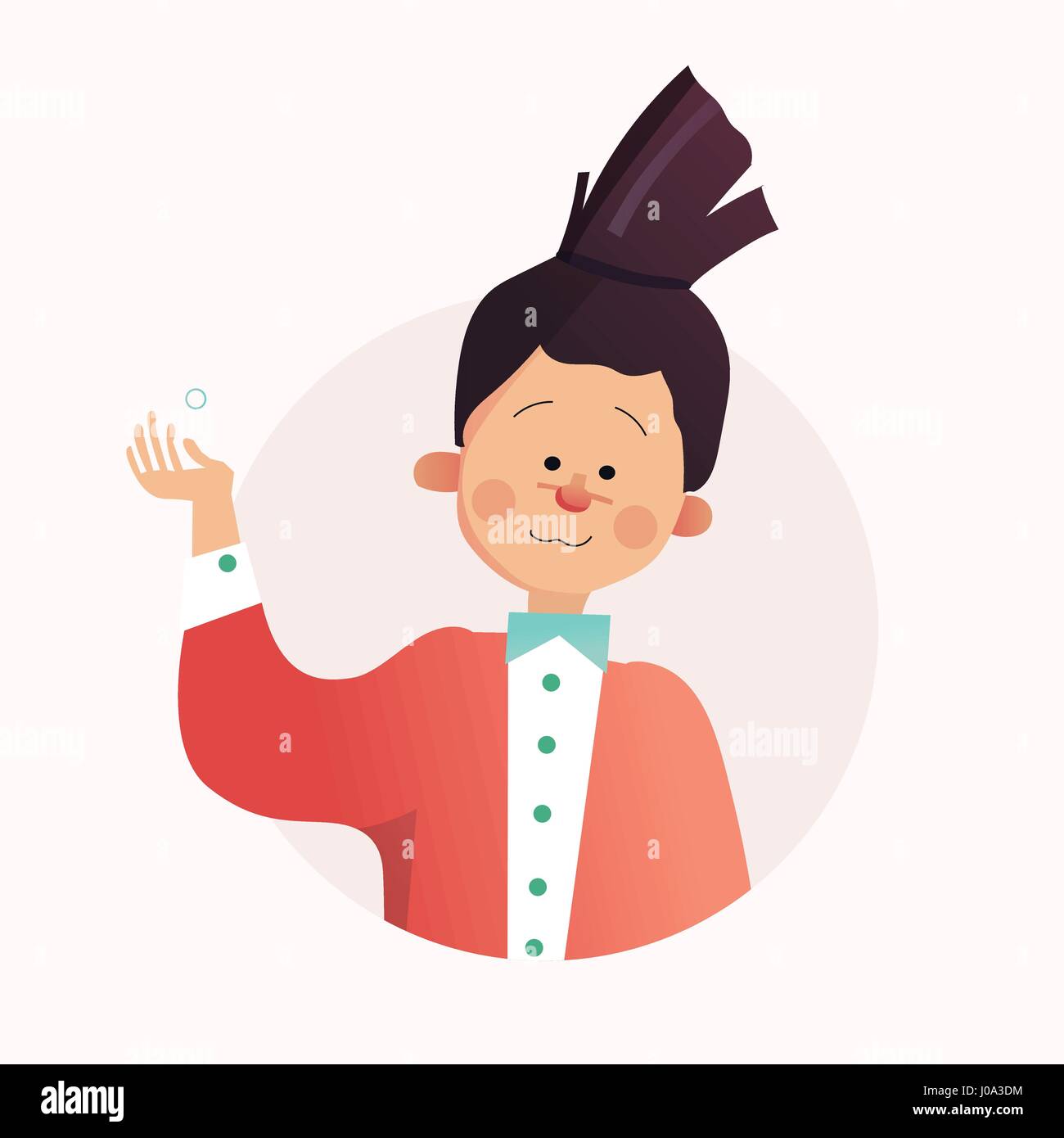 Simple avatar collection. Flat cartoon style faces. Vector illustration ...