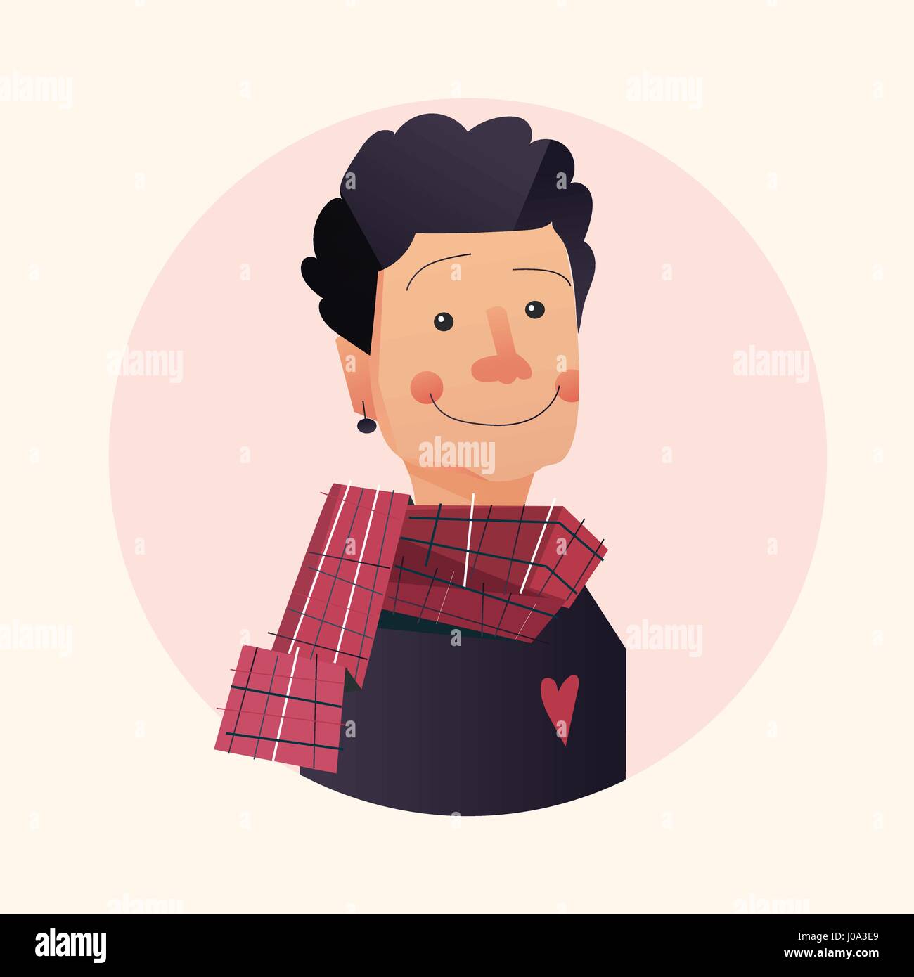 Simple avatar collection. Flat cartoon style faces. Vector illustration ...