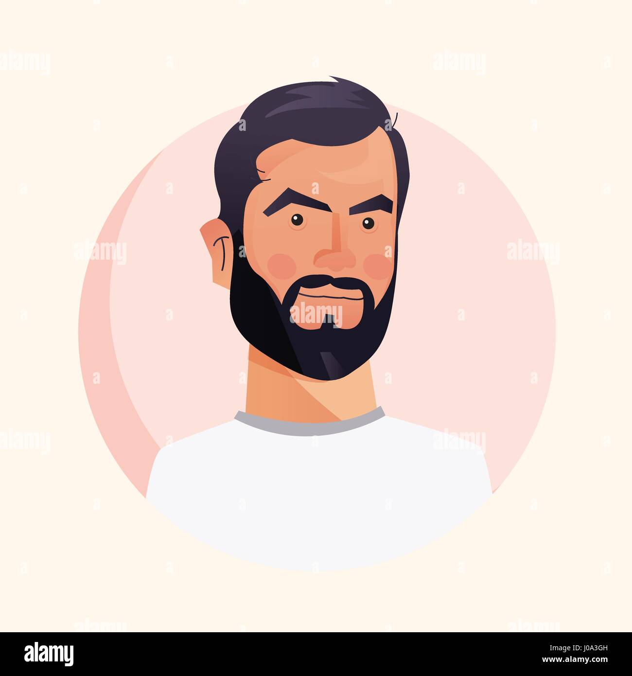 Simple avatar collection. Flat cartoon style faces. Vector illustration ...