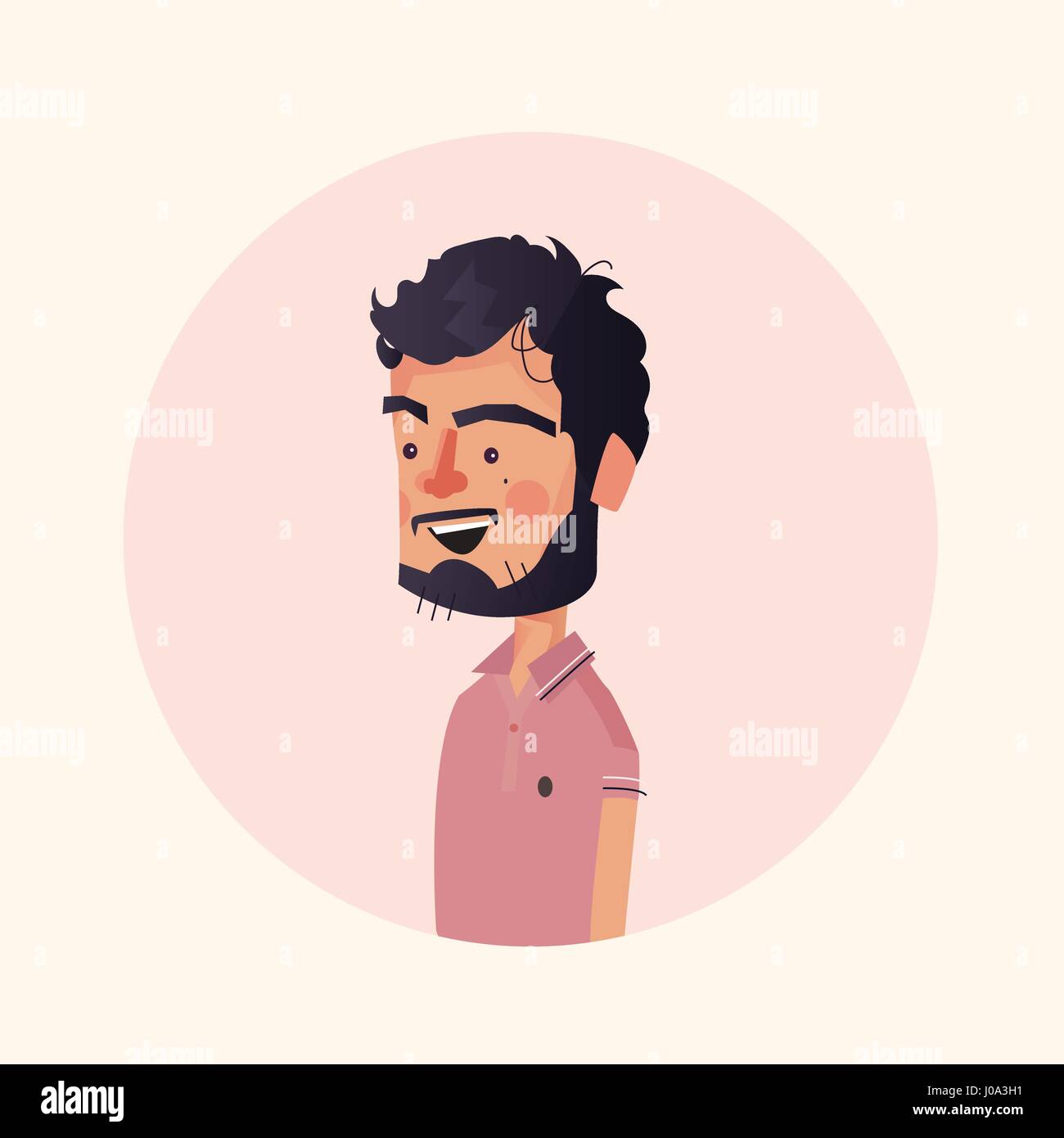 Simple avatar collection. Flat cartoon style faces. Vector illustration ...