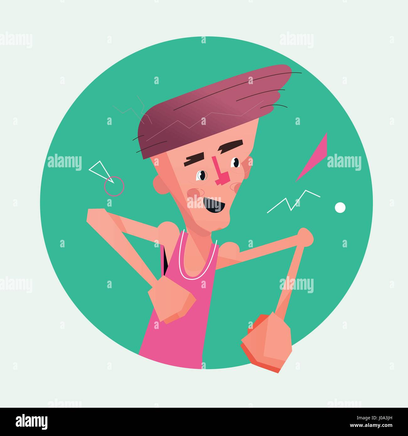 Simple avatar collection. Flat cartoon style faces. Vector illustration ...