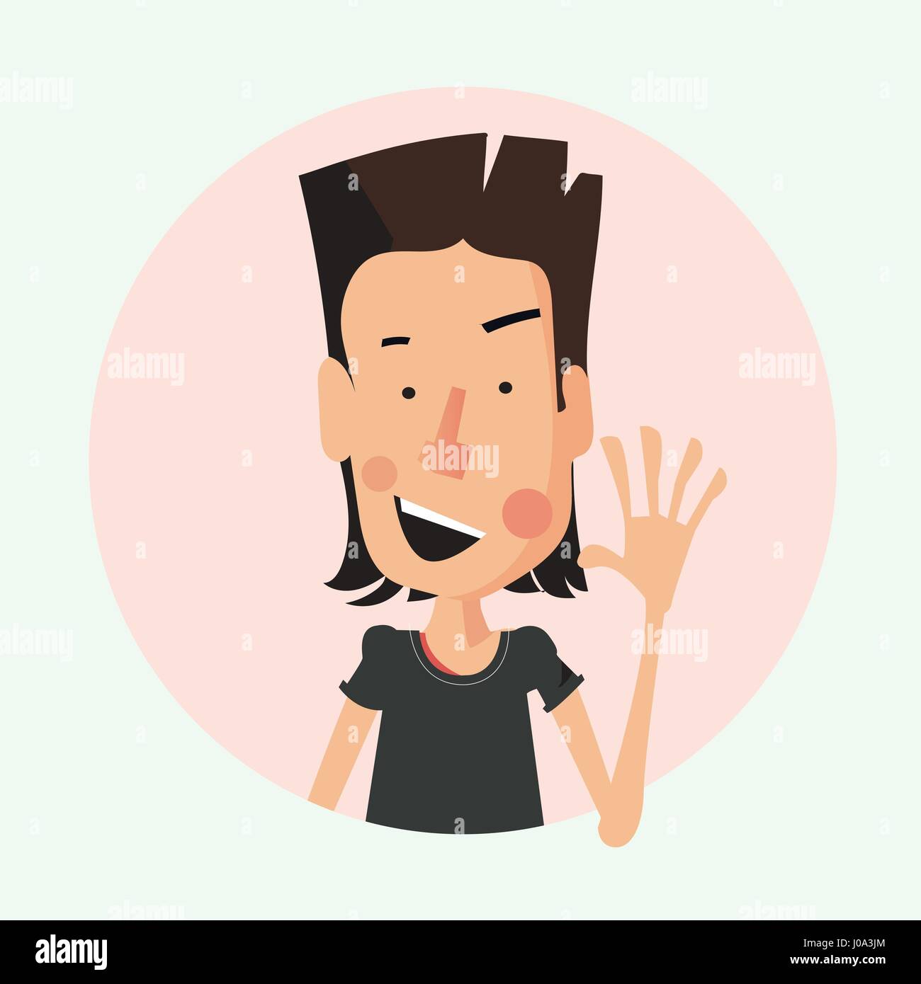 Simple avatar collection. Flat cartoon style faces. Vector illustration ...