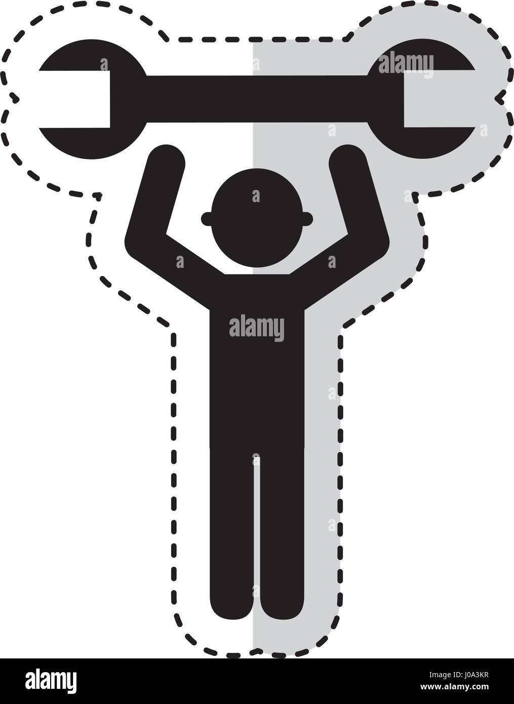 construction worker with wrench avatar Stock Vector Image & Art - Alamy