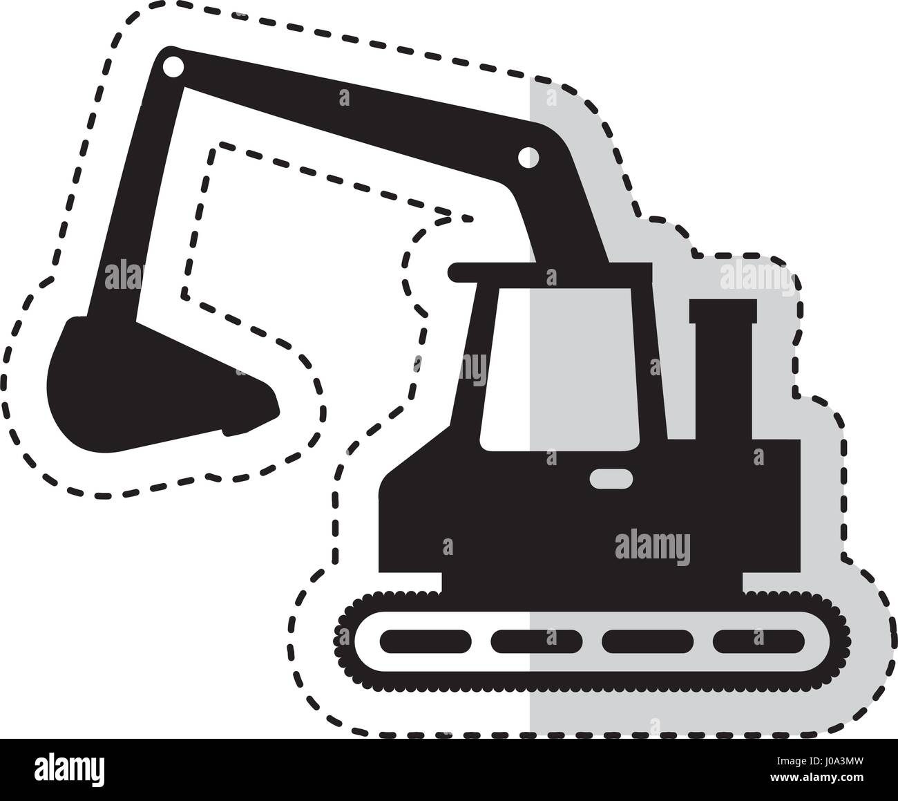 Excavator Stock Vector Images - Alamy
