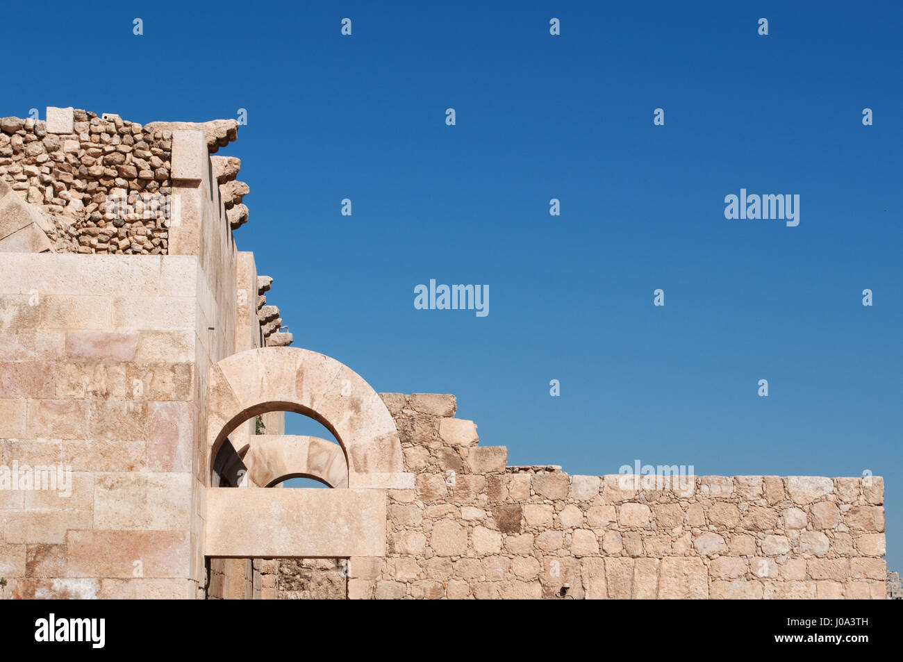 Jordan: ruins and details of Umayyad Palace, a large palatial complex ...