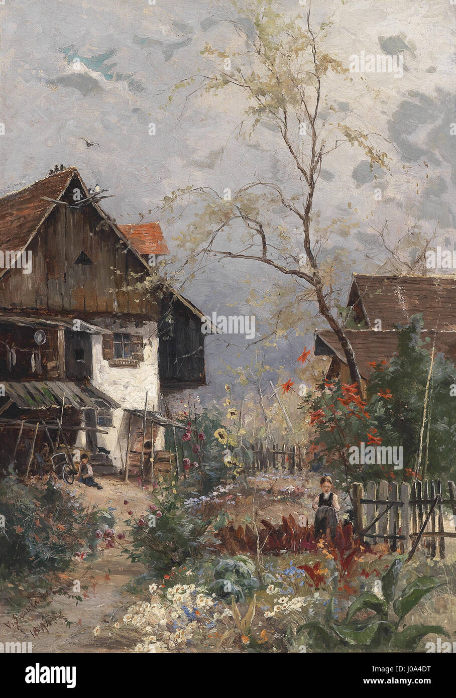 'Sommertag im blühenden Bauerngarten' by Vitus Staudacher captures a ...