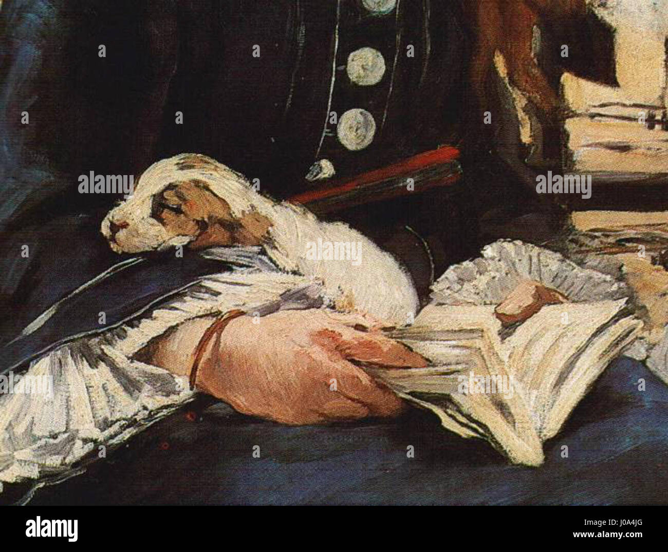 'The Railway' by Édouard Manet features a detailed depiction of a dog ...