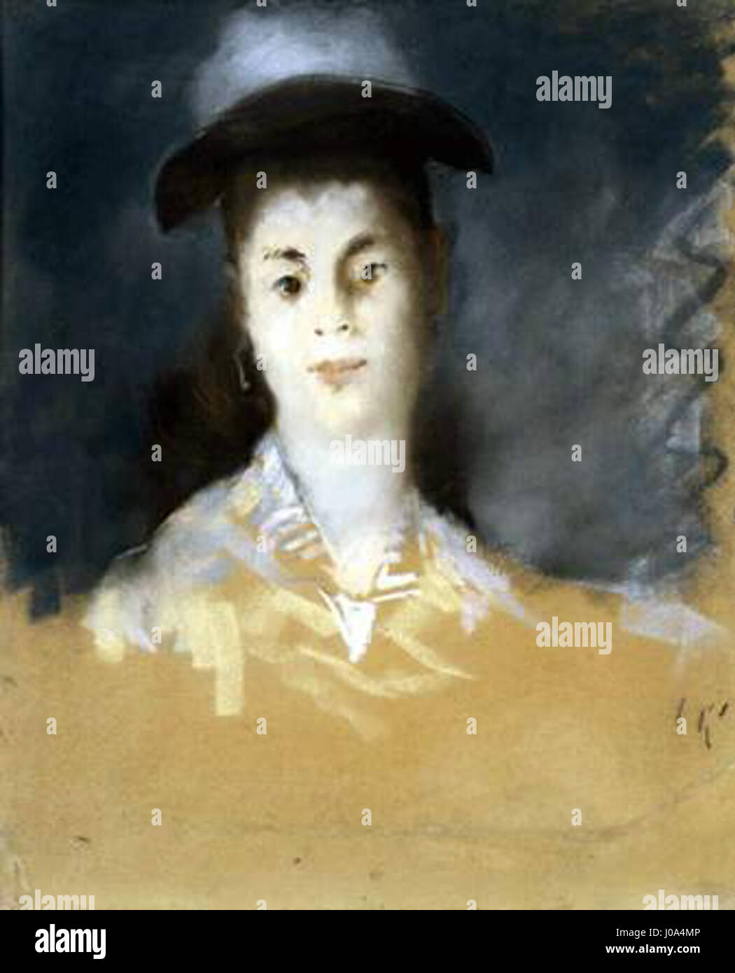 Édouard Manet’s 'Woman wearing a hat with silk gauze' captures a ...