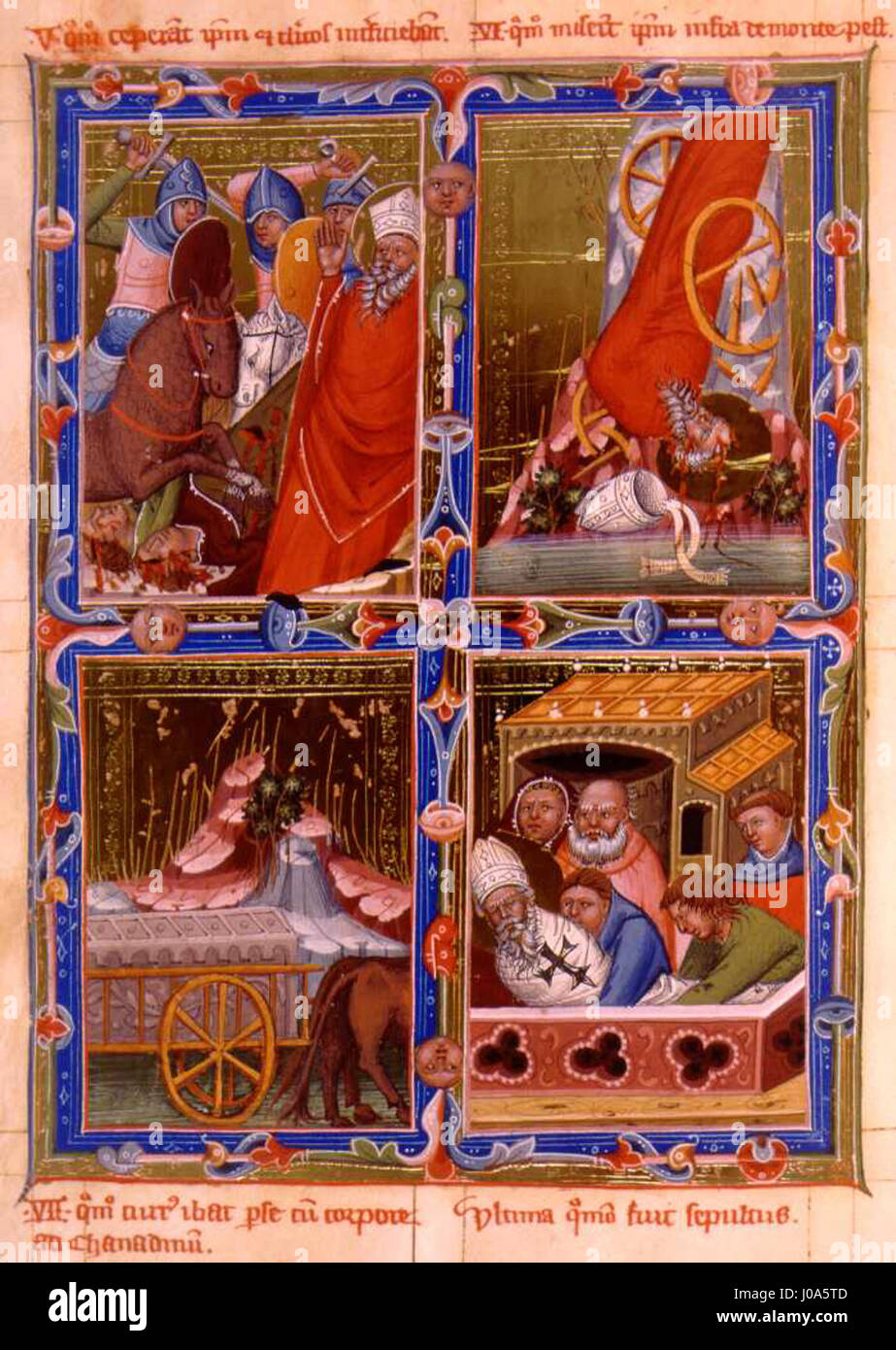 This 25th-century artwork titled 'Szent Gellért' depicts Saint Gellért ...