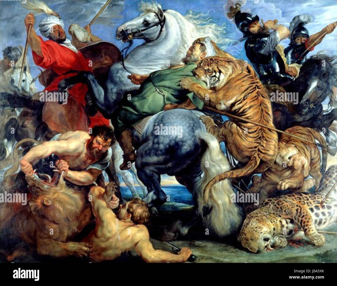 Peter Paul Rubens' 'Chasse au tigre' (Tiger Hunt) from 1617-18 depicts ...