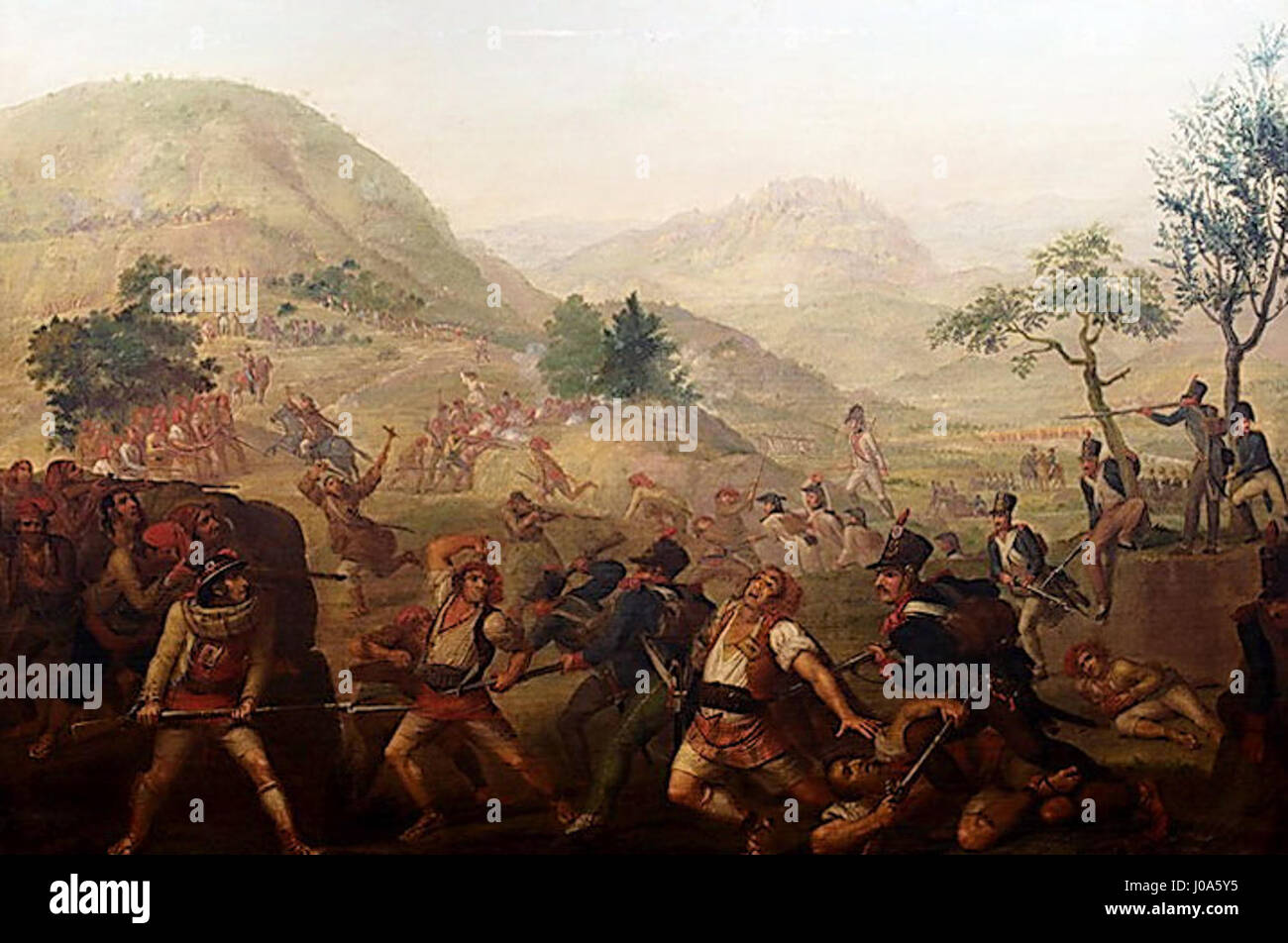 'Escena de la Guerra del Francés' depicts a scene from the Peninsular ...