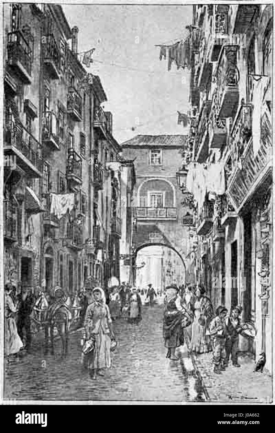 Roque Gameiro (Lisboa Velha, n.º 32) Rua do Arco do Marquês do Alegrete ...