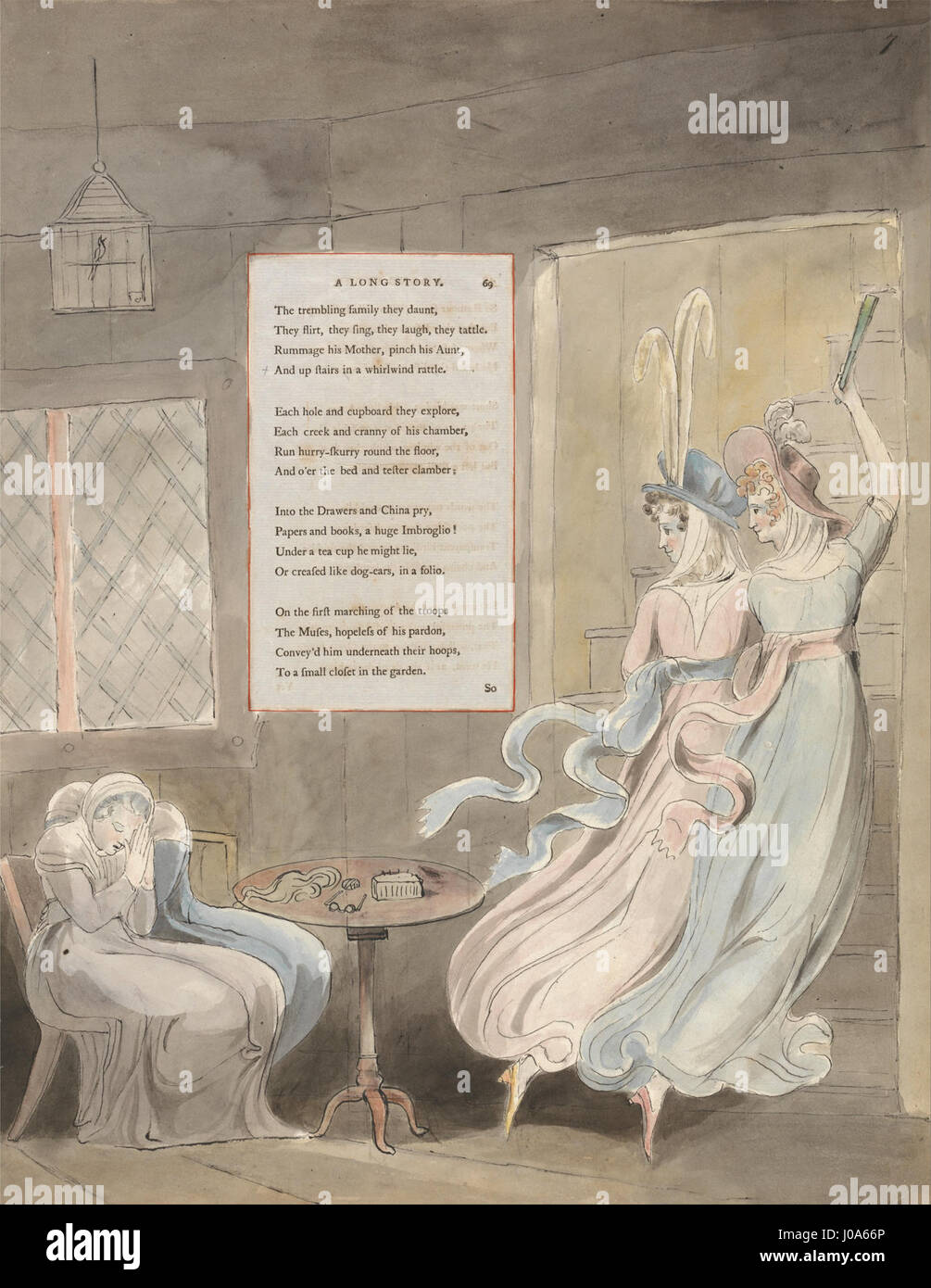 'The Poems of Thomas Gray, Design 29, A Long Story' by William Blake ...