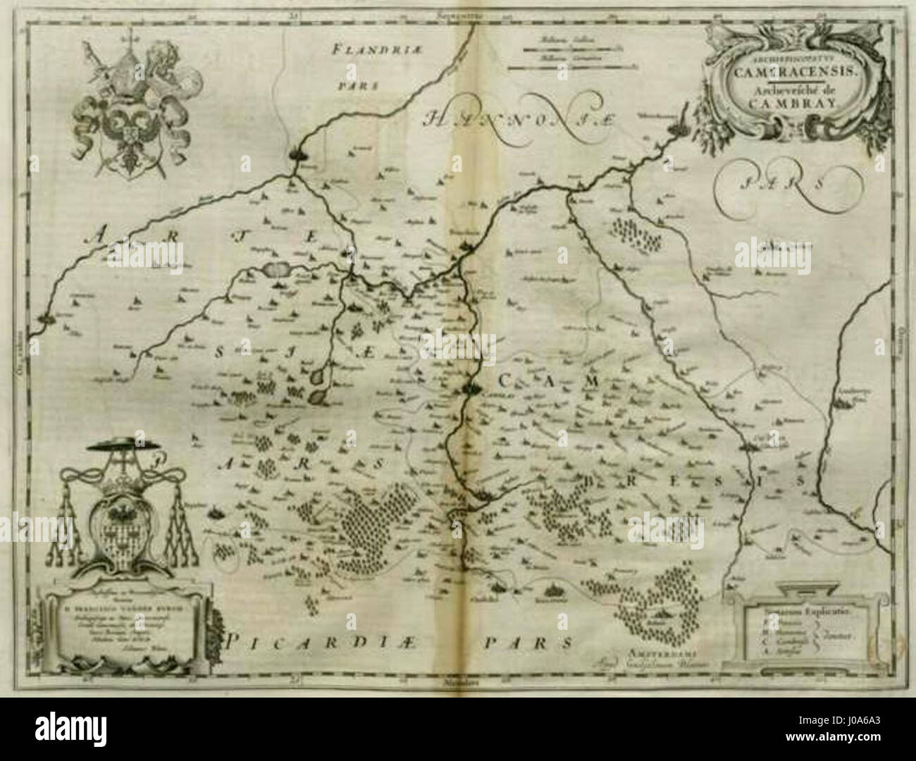 François Van der Burch's 'Carte archevêché de Cambrai' is a historical ...