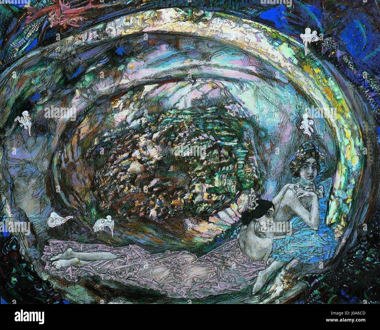 A portrait of Dmitri Ivanovich Mendeleev, the renowned Russian chemist ...