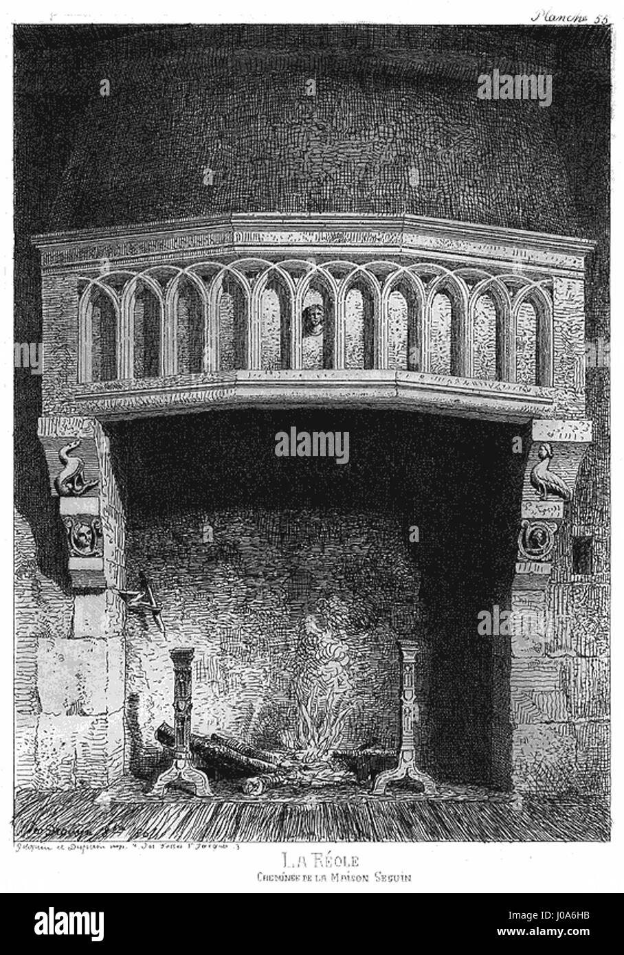 The 'Maison Seguin' painting from 1861, by an unknown artist, features ...