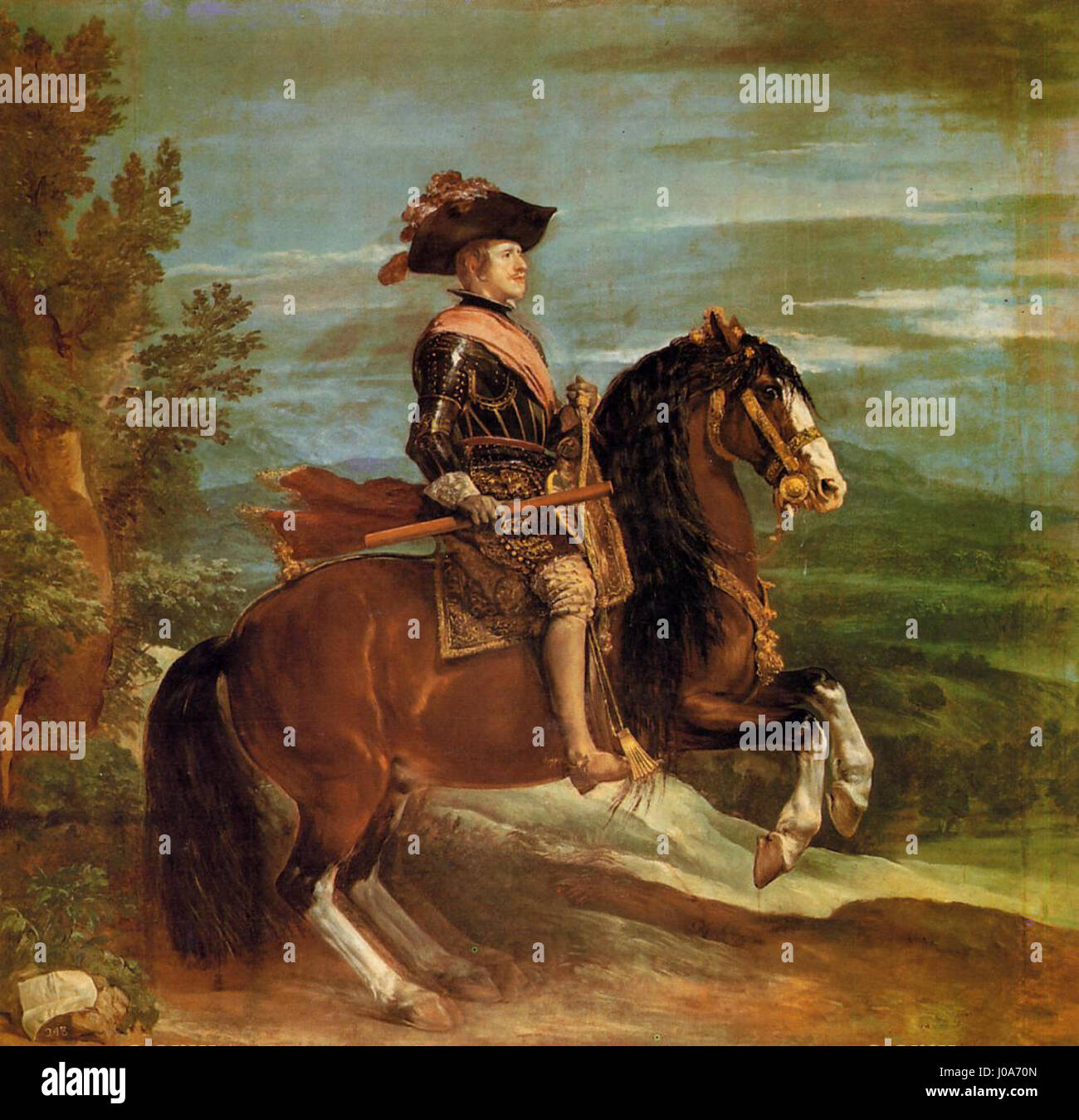 'Retrato ecuestre de Felipe IV' by Diego Velázquez portrays King Philip ...
