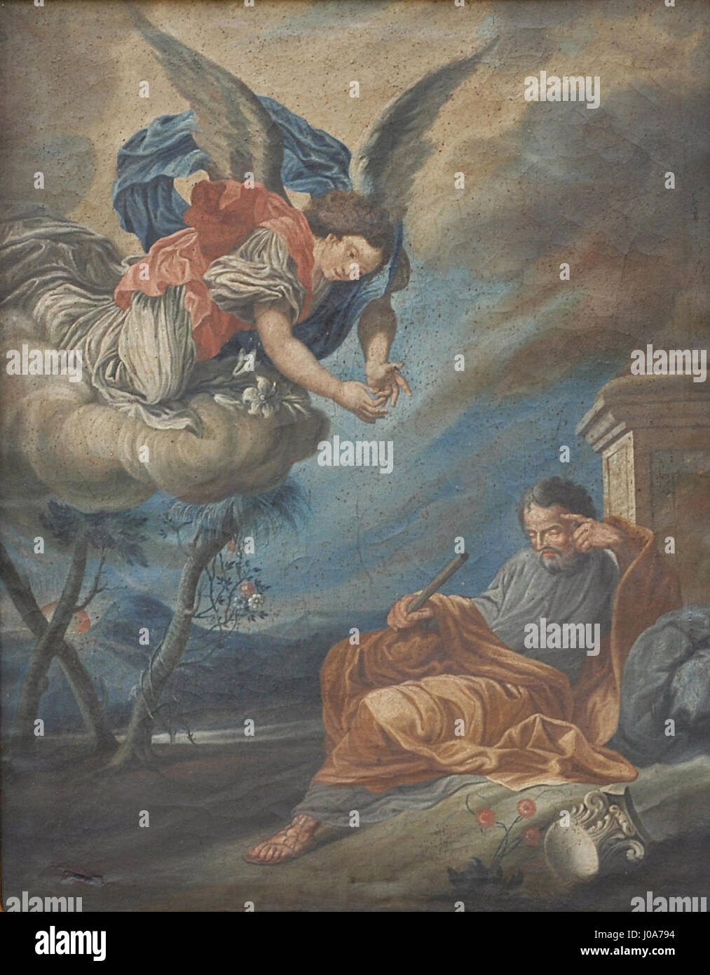 Jacob’s Dream is a biblical scene often depicted in art, where Jacob ...