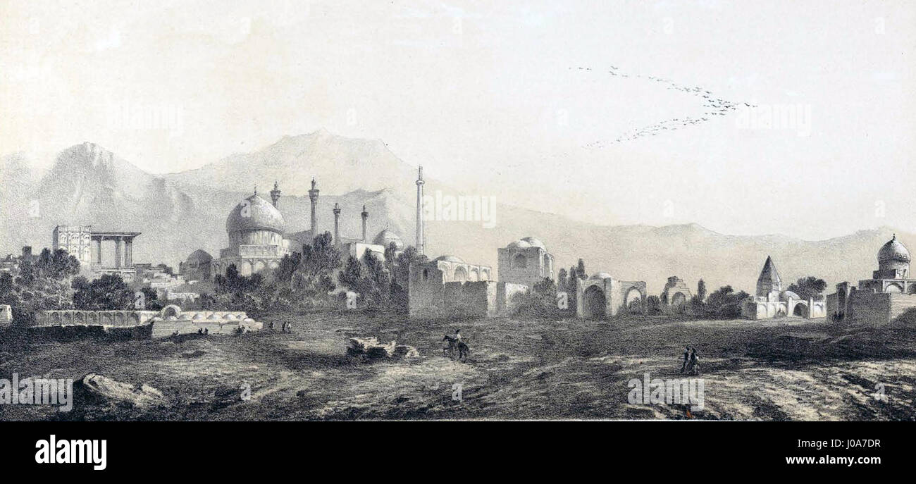 Eugène Flandin’s *Isfahan to the South Side* is a detailed landscape ...