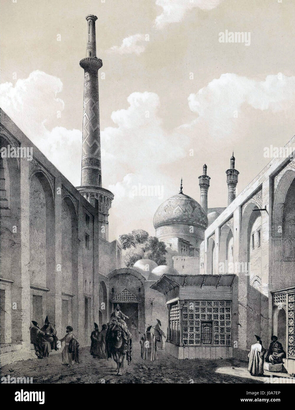 The 'Ali Minaret' by Eugène Flandin captures the striking architectural ...