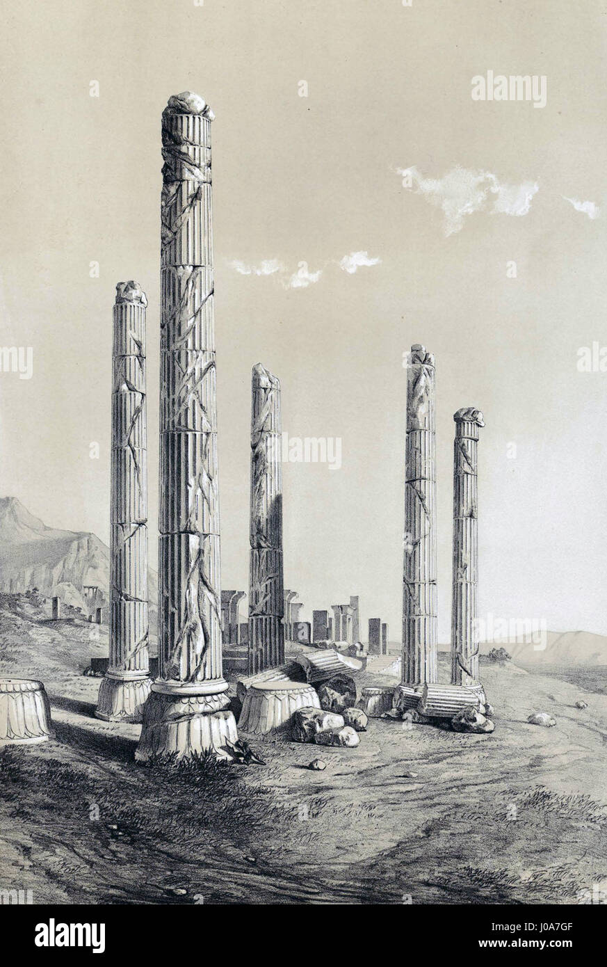 Eugène Flandin’s 'Persepolis, View of the Ruins 2' captures the ancient ...