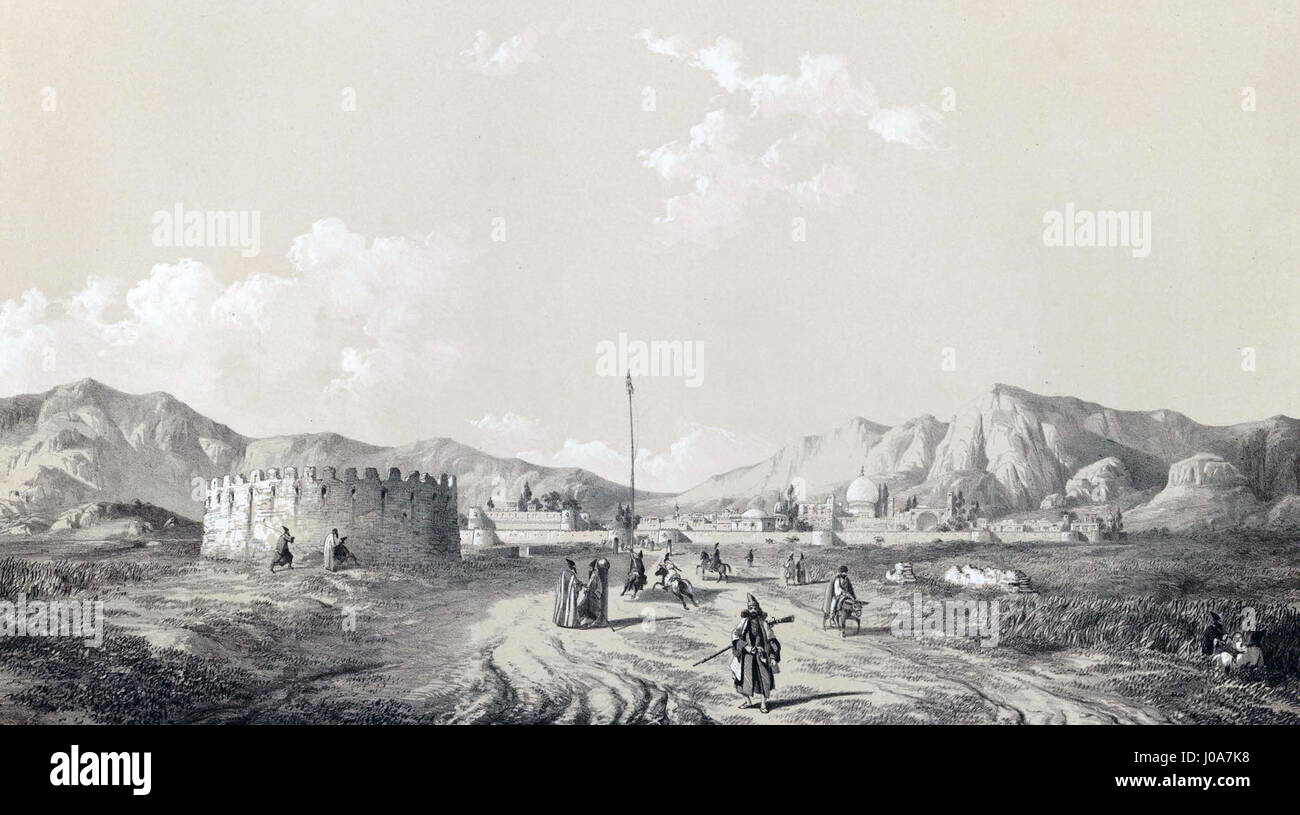 Eugène Flandin's depiction of Mamasani's tower offers a detailed view ...