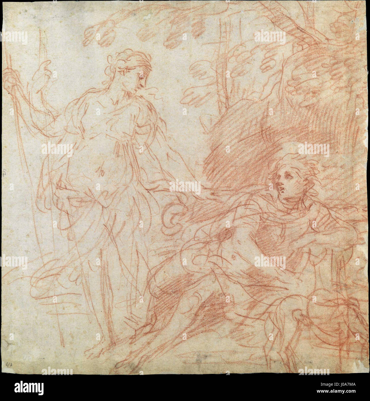 Simone Cantarini's 'Venus and Adonis' depicts the classical ...