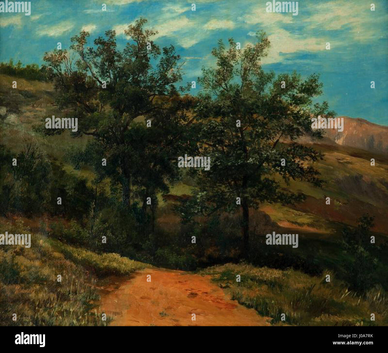 Alois Kirnig’s painting 'Do édolí' (1863) presents a narrative scene ...